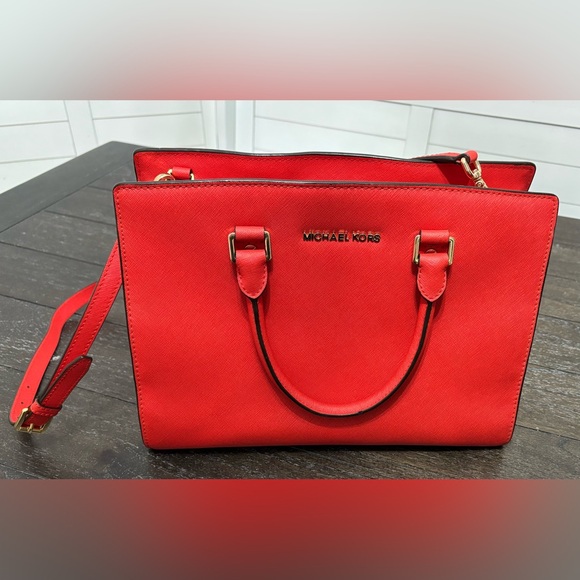 Michael Kors | Bags | Michael Kors Red Handbag | Poshmark
